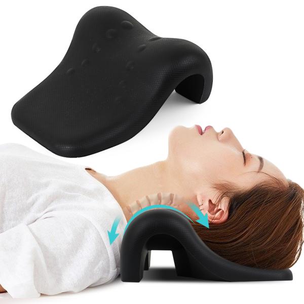 【革新的な頸部牽引枕】人間工学の考えに基づいて設計された最新の頸部牽引枕は、毎日10分間のご使用だけで首の凝り・肩凝りを解消し、頚椎をリラックスさせます。【人間工学、頚椎リラックス】頭部の重力を利用し、自然に首を全方位ストレッチ。独自のV型...