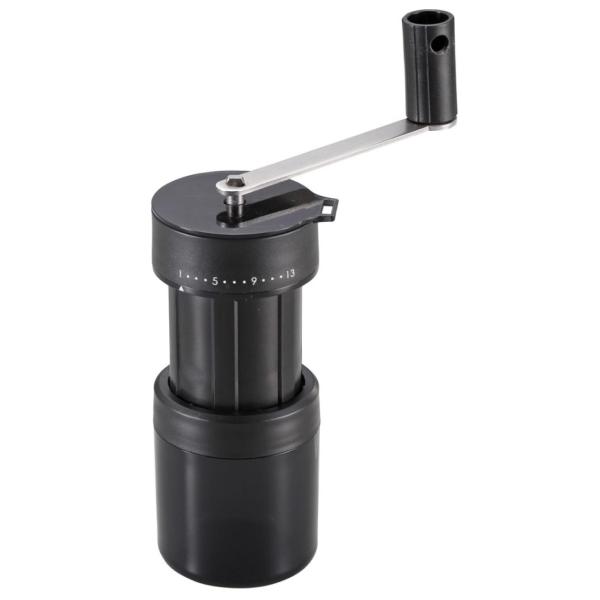 【豆の惹き方を13段階に細かく調整できます。】【ハンドルを外してコンパクトに収納できます。】【収納ポーチ付き。】