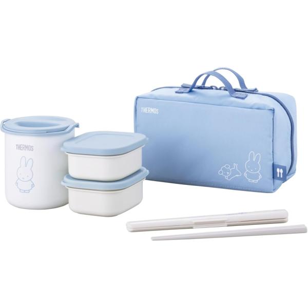 【大人でも使いやすい色味のミッフィーデザイン！】【ごはんを保温、おかずは常温でセットで持ち運べる。】【各容器・フタ・ハシ・ハシケースは食洗機対応。】