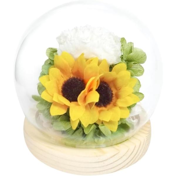 【生花の美しさを長期間保つために加工されたものです。】【水やりが不要でお手入れの手間がかかりません。】【片手で持てるサイズ感と重さです。】