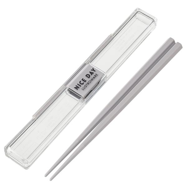 【カチャカチャ音を防止するユニットホルダー付です。】【ケースから箸が取り出しやすい設計になっています。】【一体式でお手入れが簡単です。※食洗機対応です。】