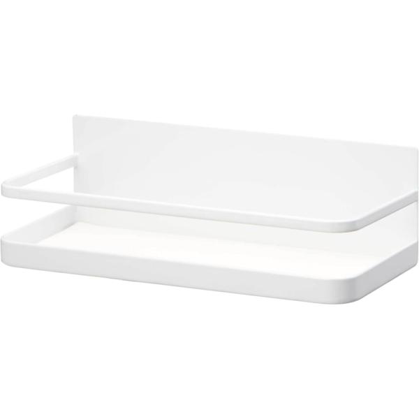 【マグネットが付く場所にくっつけるだけの簡単取付け。】【スパイスボトルなどを見せてオシャレにディスプレイ。】【キャニスターが置ける広い奥行きのデザイン。】