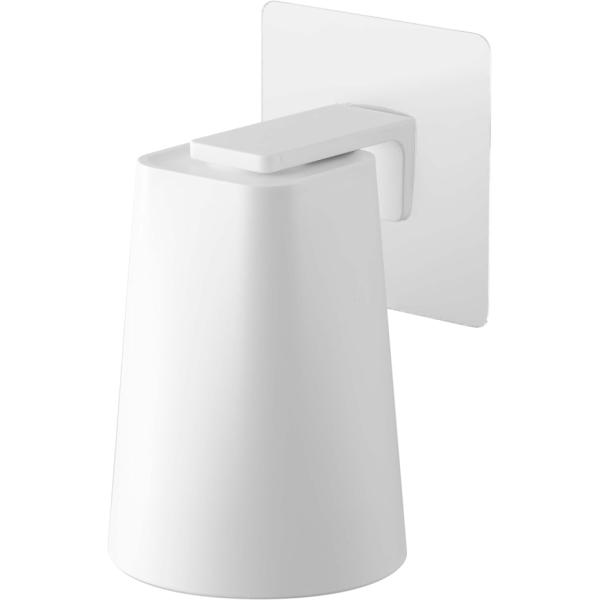 【磁石でピタッとコップが浮く！】【ホルダーはフィルムフックを貼るだけの簡単設置。】【宙に浮かせられるからタンブラーがぬめらず衛生的。】