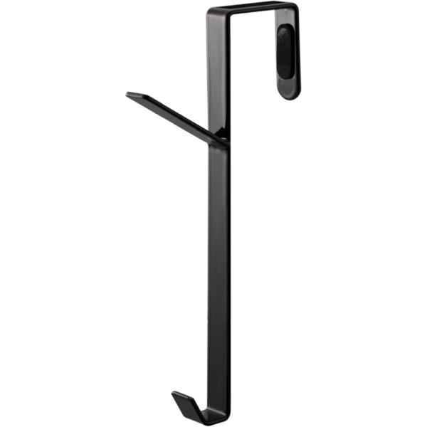 【ドアに引っ掛けるだけで、手軽に使えるドアハンガー！】【２段式フックなので上のフックには小物を掛けられます】【ドアを傷つけないように傷防止シールが付属しています】