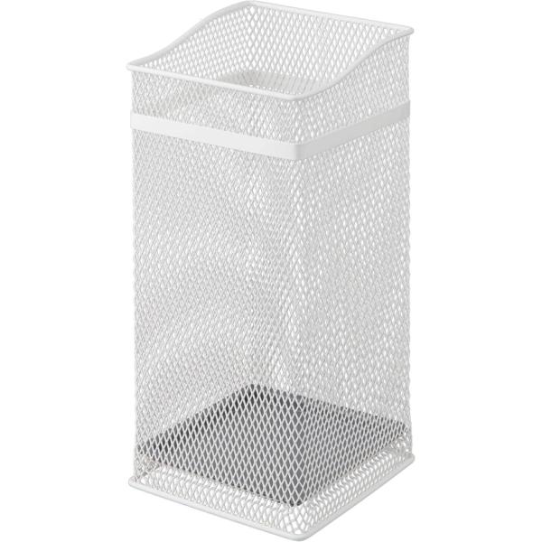 【シンプルなデザインなので、お部屋に馴染みやすいです】【メッシュ素材で通気性が良く、収納物が見えやすいです】【雨水を受け止める取り外し可能な受け皿が付いています】