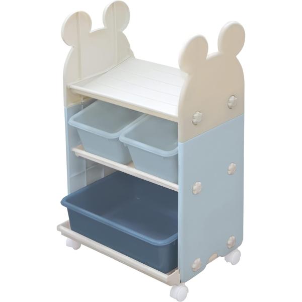 【大小のボックス付きで小物を小分けに収納できます。】【キャスターが付いているので移動が簡単です。】【インデックスシール付きで、ボックスに貼れます。】