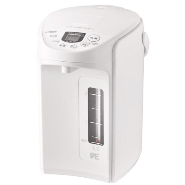 【たっぷり沸かしてまほうびんで保温「節電VE保温」。】【お好みの湯温（98・90・80・70）に設定できます。】【ワイド＆赤玉水量計。残りの水量がすぐに分かります。】