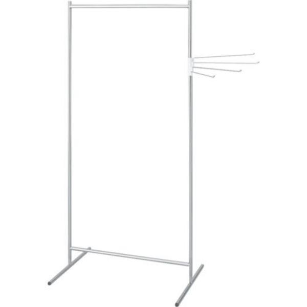 【軽くて丈夫な、高級感のあるオールステンレス仕様。】【丈の長い衣類もしっかり干せます。】【フェイスタオルが4枚干せるタオルハンガー付き。】