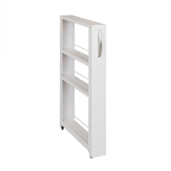 【キッチンやサニタリーの隙間に収納できます】【隙間から引き出せば、左右どちらからでも取り出せます】【正面から見ると物が見えずスッキリした印象になります】【どんなデザインのインテリアにも馴染みます】【転倒防止のため、標準仕様で転倒防止チェーン...