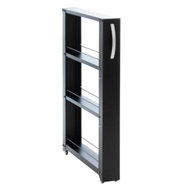 【キッチンやサニタリーの隙間に収納できます】【隙間から引き出せば、左右どちらからでも取り出せます】【正面から見ると物が見えずスッキリした印象になります】【どんなデザインのインテリアにも馴染みます】【転倒防止のため、標準仕様で転倒防止チェーン...