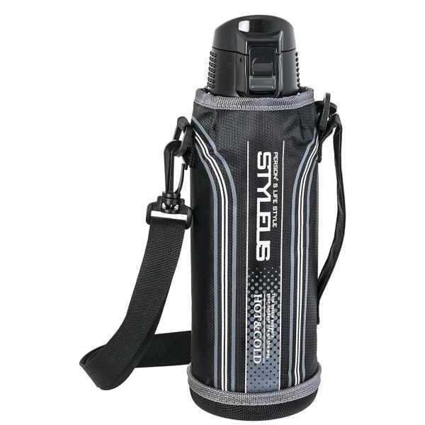 【保温・保冷力に優れたステンレス魔法ビン構造です。】【勝手にフタが開くことを防ぐ、ロック機能付きです。】【持ち手付きで飲みやすい、専用ポーチ付きです。】