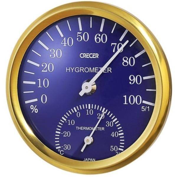 【温度は-30℃〜50℃。湿度は0〜100％まで測定。】【背面に壁掛け用の穴付き。】【安心の日本製。】