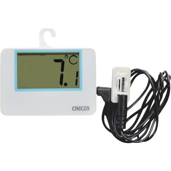 【外部温度センサー部は完全防水(IPX7)。】【付属のマグネットまたは吸盤をセンサー部に取付可能。】【本体に折り畳み式フック付き。】