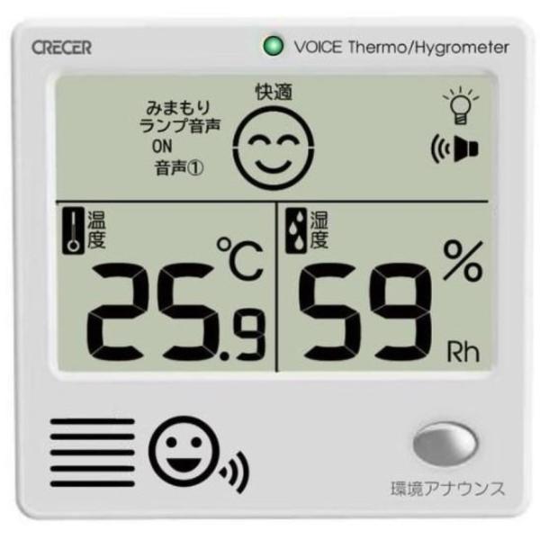 【熱中症・インフルエンザの予防目安をお知らせ。】【しゃべる機能は、自動・手動アナウンス切替可能。】【壁掛け・卓上・マグネットで設置可能。】