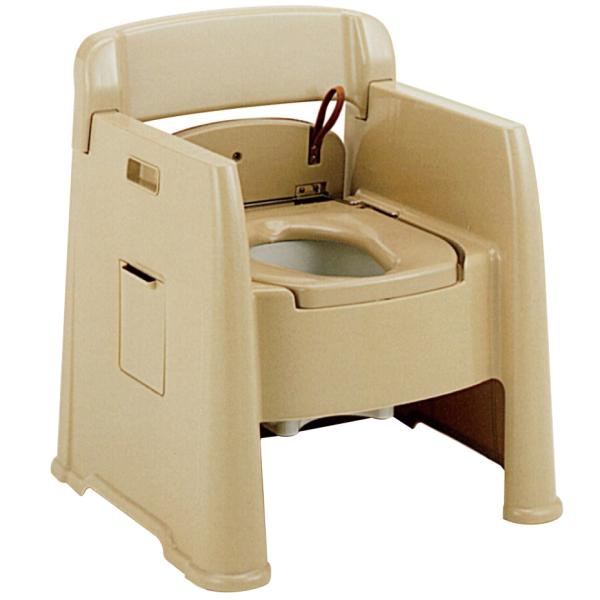 【椅子としても使えるクッション性のある座面を採用。】【座面の裏側が背中にあたらないため衛生的です。】【便座は座り心地を考慮した形状で、抗菌仕様。】