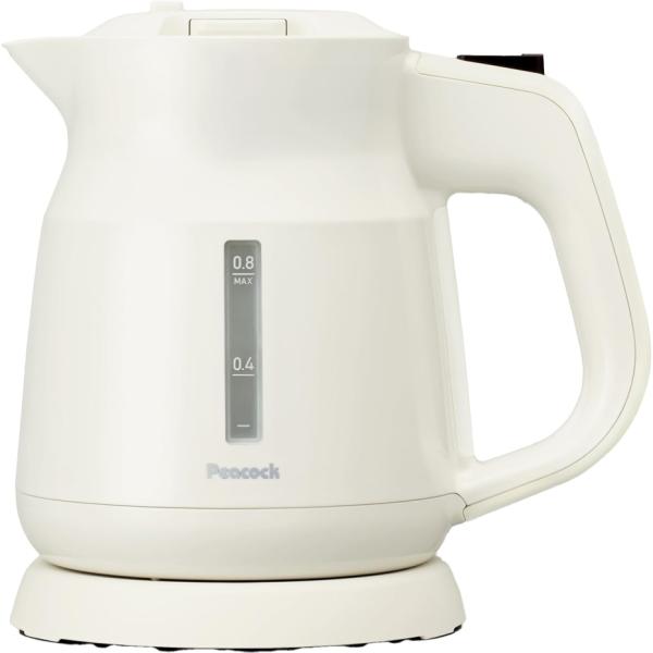 【倒してしまっても、湯もれをおさえる安心設計。】【持ち運びに便利な本体コードレス。】【ワンタッチで湯沸かし開始、自動で通電オフに。】