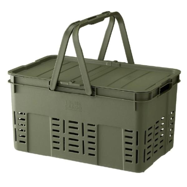 【道具の整理がしやすくなる、大容量のメッシュカーゴ。】【大容量の荷物でも、バランス良く運べるツーハンドル。】【側面をメッシュ構造にすることで丈夫さと軽さを両立。】