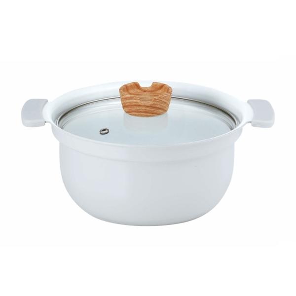 【お野菜や具材がたっぷり入る深型モデルの卓上両手鍋。】【セラミック加工により、汚れや焦げが付きにくいです。】【蓋には凹みがあるので菜箸などを置くことができます。】