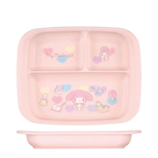 耐熱性に優れ、割れにくい！抗菌電子レンジ食洗機対応ランチ皿！3つの仕切りで盛り付けしやすい！食べ物がはみ出しにくい高い仕切り。