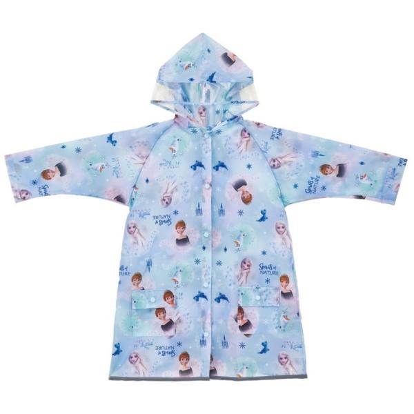 かわいい子供用レインコートで雨の日のお出かけも楽しく♪暗い道でも安心の反射テープがすそ全周に反射テープ＆前後の肩口に反射ステッチ付き。フードの顔周りは首元まで透明になっているので周りが見えやすく、左右の視界も邪魔しにくい！