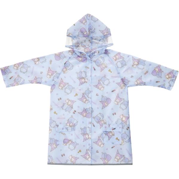かわいい子供用レインコートで雨の日のお出かけも楽しく♪暗い道でも安心の反射テープがすそ全周に反射テープ＆前後の肩口に反射ステッチ付き。フードの顔周りは首元まで透明になっているので周りが見えやすく、左右の視界も邪魔しにくい！