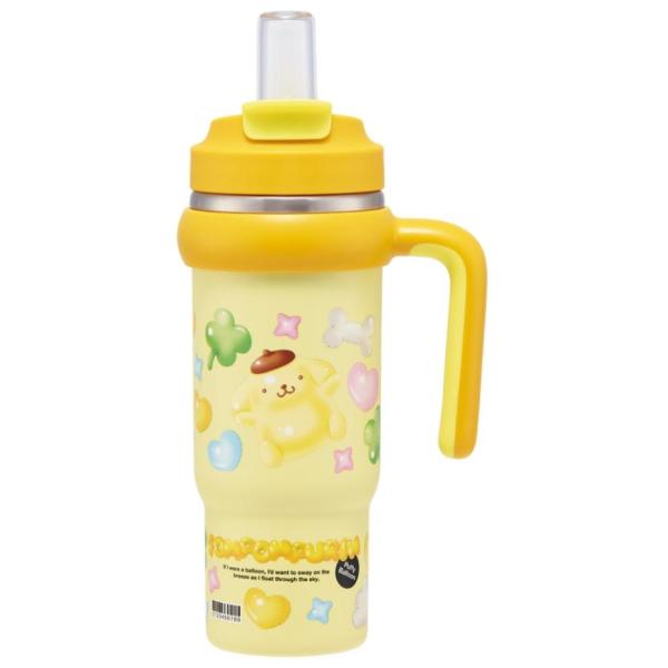 口当たりが良く飲みやすいシリコーン製のストロー飲み＆ソフトなプラスチックの直飲みの2WAY！飲む時に後ろに倒すと戻らず固定！