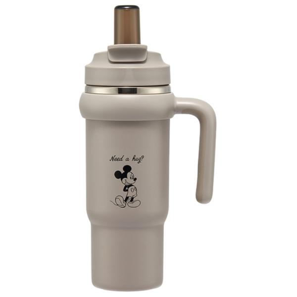 口当たりが良く飲みやすいシリコーン製のストロー飲み＆ソフトなプラスチックの直飲みの2WAY！飲む時に後ろに倒すと戻らず固定！