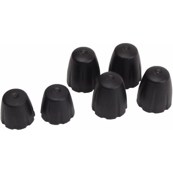 【タイヤを固定する自転車のナット(ハブエンド)がむき出しているときに着けるキャップです。 】【ハブ軸部の保護、引っかけ防止や目かくしに最適です。】【2個は前輪(14mmナット)用。4個は後輪(15mmナット)用です。 】