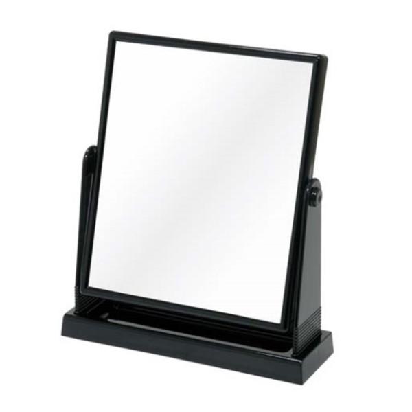 台に小物を置ける凹付の大型卓上ミラー