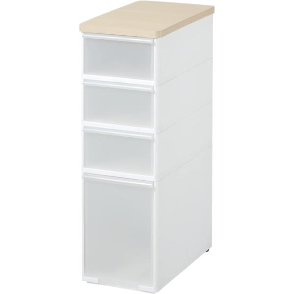 【キッチンやランドリーのちょっとしたすき間を有効活用。】【天板には、火にかけたフライパン等の一時置きが可能。】【掃除の際に便利なコロ付き。】