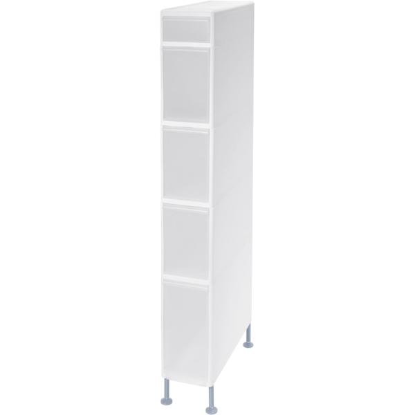 【キッチンの少しのすき間にちょうどいいサイズです。】【アジャスターの高さ調節で、段差の場所でも設置可能。】【幅17ｃｍでも奥行きが46.5cmあるのでたっぷり収納。】