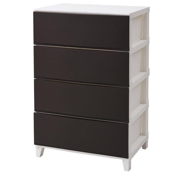 引き出し前面がマット仕上げ（非光沢）で、キズがつきにくくお部屋になじみます。中が見えないので、リビングや寝室に最適です。オールプラスチックの為、湿気の多い脱衣所などでも使用できます。