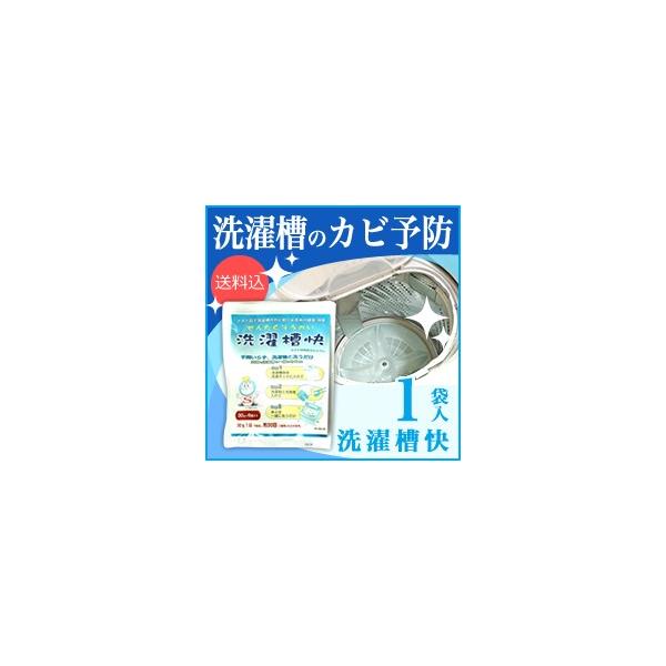 洗濯槽快　箱なし1袋　【追跡メール便】【カビ防止 除菌 消臭 部屋干し 梅雨 洗濯槽クリーナー 洗濯槽 洗濯槽洗剤 洗濯機 洗たく槽 洗濯爽快】