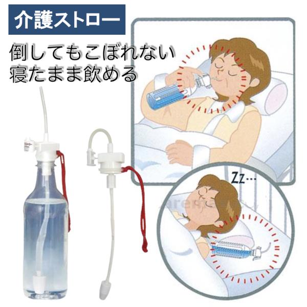 部品をとめてあるシール跡が残る場合が、ご了承ください（返品・交換の対象となりません）・倒してもこぼれない、寝たままワンタッチで飲める介護容器。・掃除も簡単で抗菌素材を使用しているので安心。・片手で簡単に使えて、寝たままで水をこぼさず飲めます...