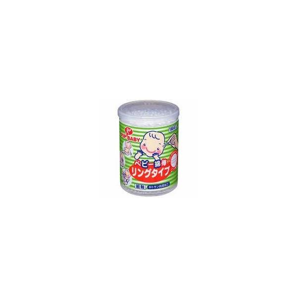 内容量：180本入【製品特徴】■綿球がまるく軸が細い、赤ちゃんにやさしい綿棒。■綿球がリング形状なので、ヨゴレがきれいにとれます。【使用方法】1、綿球の先端から1.5cm位の所を持って使用する。2、使用後は湿気がない所で保管する。
