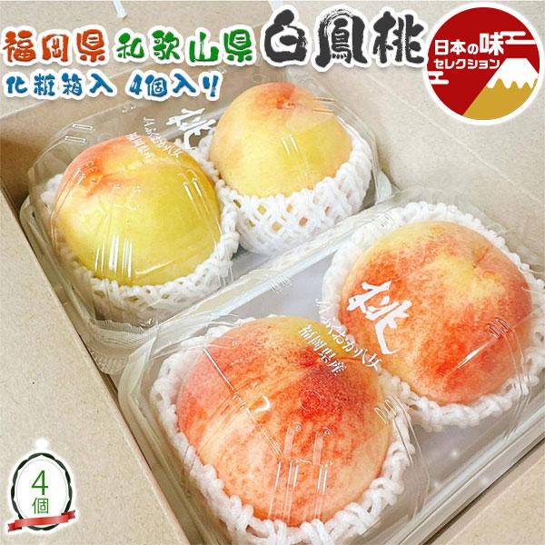 ■商品名： お中元 ギフト 桃 福岡県 和歌山県 白鳳桃 化粧箱入 4個入り クール便 とろける食感 プレゼント 御中元 父の日 高糖度 桃 果物 フルーツ  ■お届けの目安： 土日祝を除く3日〜7日の順次出荷 ※収穫状況によって申込締切・...