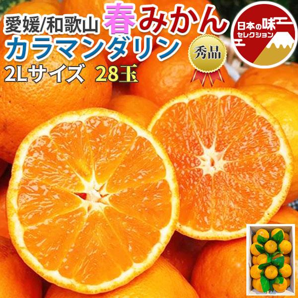 ■商品名： 春 みかん カラマンダリン 秀品 贈答用 2Lサイズ 28玉 【愛媛県又は和歌山県産】高糖度 柑橘 果物 母の日 フルーツ ギフト プレゼント  ■お届けの目安： 土日祝日を除き5〜15日の順次出荷予定です。 ※収穫状況によって...