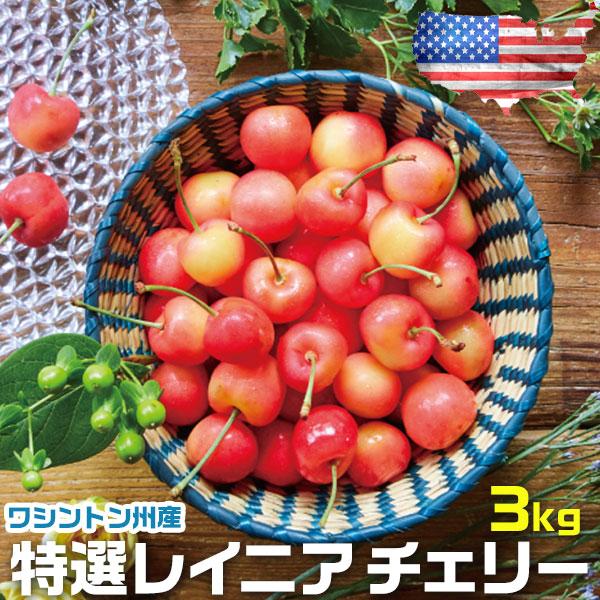 ■商品名： さくらんぼ アメリカン チェリー フルーツ 人気 大粒 果物 ギフト 特選レイニア チェリー 3kg ワシントン州産 百貨店品質 高糖度 高級レーニアチェリー お中元 00016K ■お届けの目安： 【6月20日〜8月9日の出荷...