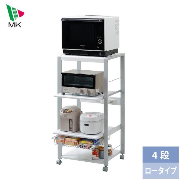 JAN：4905249303881 レンジ台 キッチンラック ホワイト 収納 同梱不可 エムケー精工 レンジ台 レンジラック キッチンラック キッチンワゴン ワゴン ラック キッチン収納 収納 インテリア キッチン 台所 電子レンジ 炊飯器...