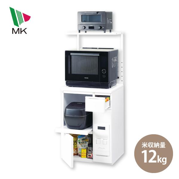 JAN：4905249333161 レンジ台 レンジボード レンジラック キッチンボード キッチンラック 家電ラック 電子レンジ台 食器棚 ラック シェルフ 収納棚 スリム キッチン収納 シンプル 収納 ワゴン キッチン レンジ 計量米びつ...
