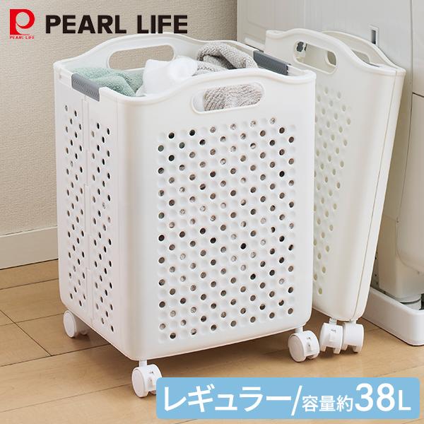 JAN：4976790874878折り畳み ランドリーバスケット 38L 脱衣かご 同梱不可 ランドリー ランドリーグッズ スリム レギュラー ワイド 洗濯かご 洗濯 洗濯用品 風呂 風呂場 バスケット 室内 屋外 衣類 洋服 服 衣服 室...