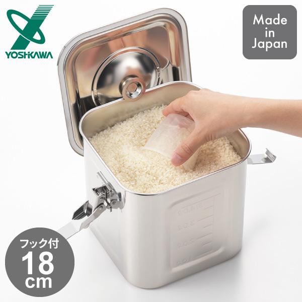 JAN：4979487940467 米櫃 4kg 密閉 ライスストッカー ステンレス製 お米 米 無洗米 雑穀米 玄米 ご飯 ごはん ライス 18-8ステンレス 18-8ステンレス製 オールステンレス 角型 四角 長方形 缶 ステンレス缶 ...