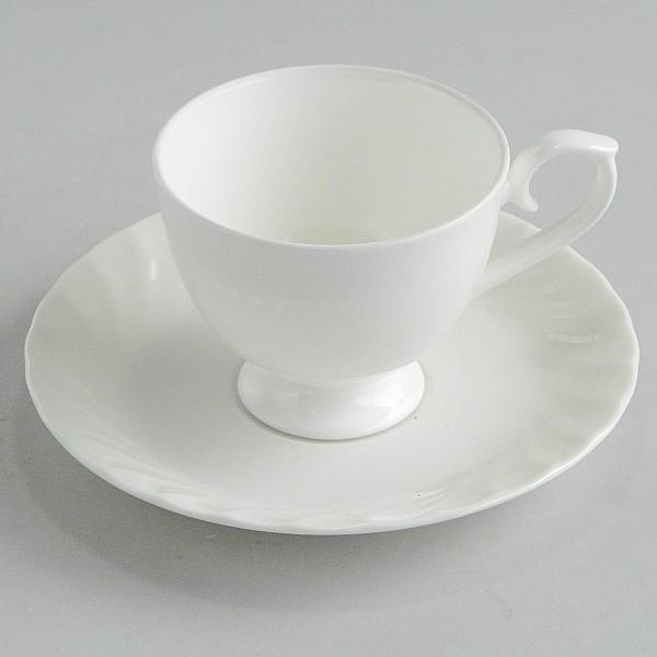 カップ φ8.4×H6.8cm 120gソーサー　φ15×H2cm 170g容量すりきり150cc陶磁器国産品食洗機・電子レンジOK伏せ焼き