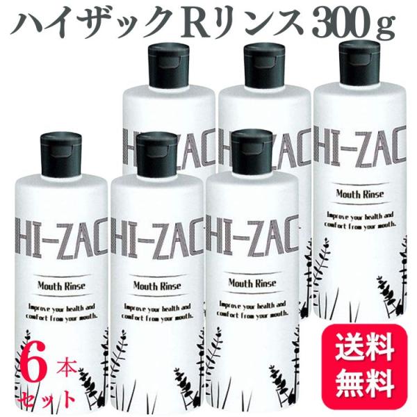 【6個セット】ビーブランド ハイザックRリンス 300ｇ    BEE BRAND 薬用 洗口液 マウスウォッシュ 口 口臭 ニオイ 歯周病 持ち運び 携帯 ポータブル 予防 対策        気になる口臭を原因から抑える、口臭防止・歯周...
