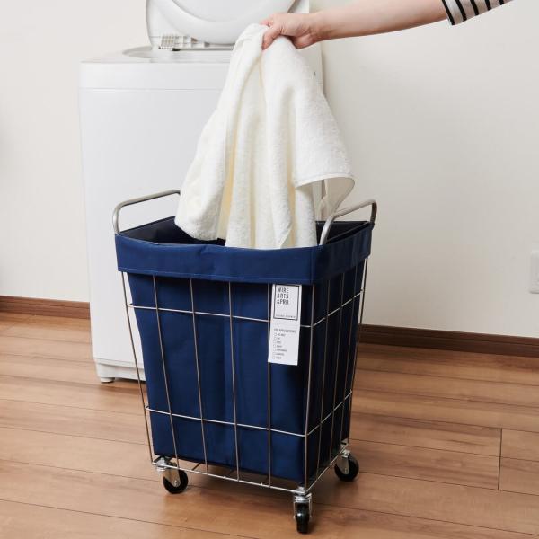 ブリッド BRID  ランドリーストレージ 45L オリジナルカラー ネイビー メルクロス株式会社 brid-oem-004 洗濯カゴ バスケット ランドリー 収納 洗面所 リビング キャスター
