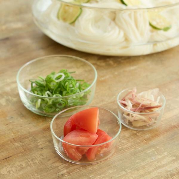 シセイ shesay 重ねて収納できるリューズガラスの薬味皿 3点セット 372318 小皿 ガラス 食器 お皿 スタッキング 入れ子 リサイクルガラス 再生ガラス 薬味 皿 おしゃれ 省スペース