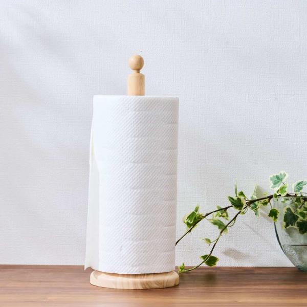 - キッチンペーパーホルダー ボヌール 94378 ペーパーホルダー ペーパースタンド 置き型 木製 天然木 ナチュラル おしゃれ キッチン
