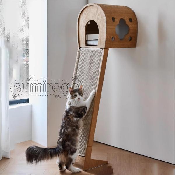 ? 【ユニークなデザイン】当社の猫用クライミングフレーム 、ペットのためのユニークな製品です。室内猫用に特別に作られており、猫の爪とぎ、キャットツリー、猫の窓の止まり木、猫の家の機能を組み合わせ、猫の友達にオールインワンのソリューションを提...