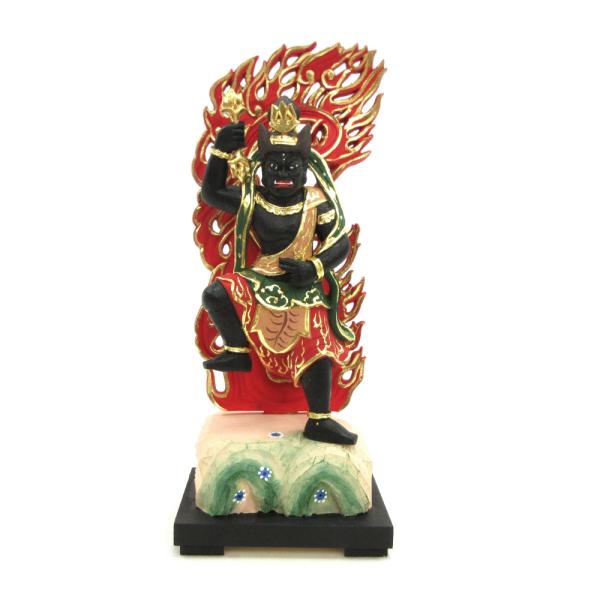 【工場直販のため低価格にて提供】【総高23.5cm、幅9.5cm、奥行き6.5cm】　蔵王権現蔵王権現（ざおうごんげん）は、日本独自の山嶽仏教である修験道の本尊。 権現とは「権（かり）の姿で現れた神仏」の意。神仏習合の教説では安閑天皇（広国...