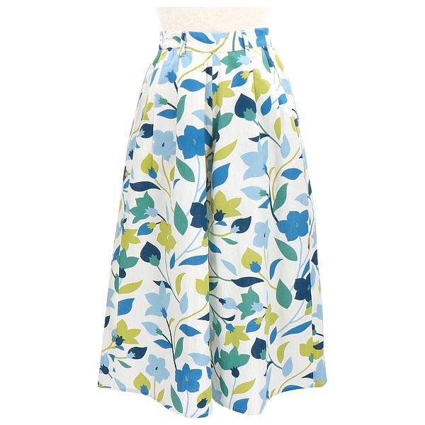 【size】（約寸）ウエスト：68cm〜98cm 　総丈：83cm【素材】綿85％、麻15%【生産国】企画：日本生産：インド【生地に関してのご注意】綿や麻などの天然繊維は、素材特有の糸節（表面に太い線状のフシ）、ネップ（繊維のダマ）、カス（...